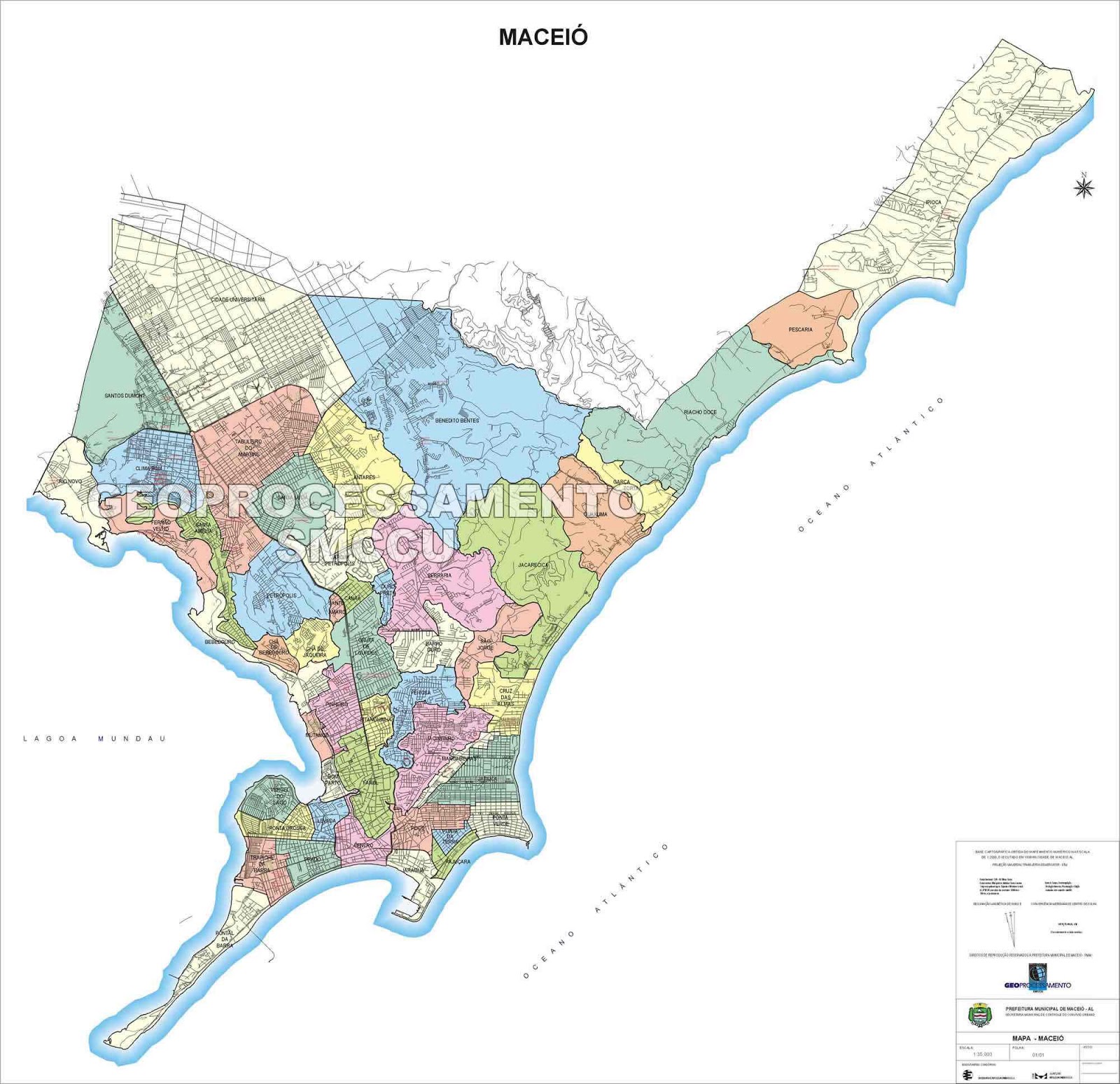 Blog do Geninho: Mapa da cidade Maceió