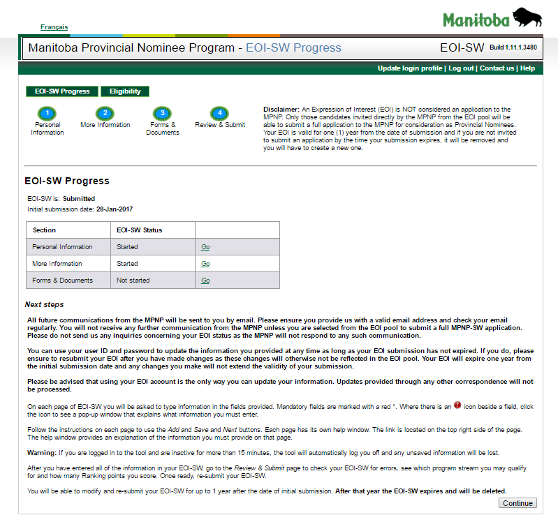 Grincuddle: EOI - Applying for Manitoba Provincial Nominee Program (MPNP)