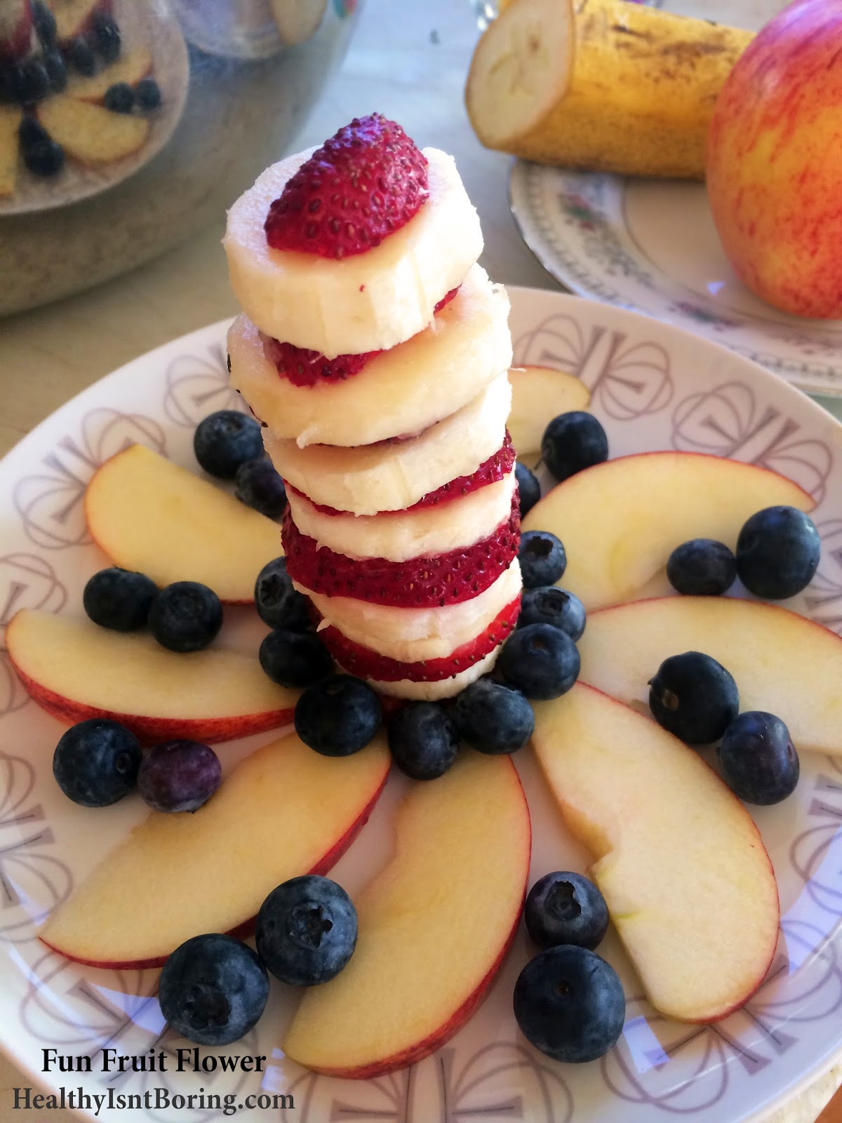 Healthy Isn't Boring: Fun Fruit Flower!