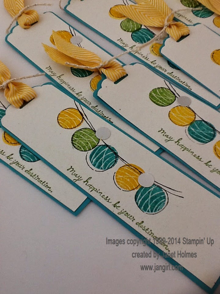 Stampin' Up Happy Congratulations Scallop Tag Topper Bookmark | Jan Girl