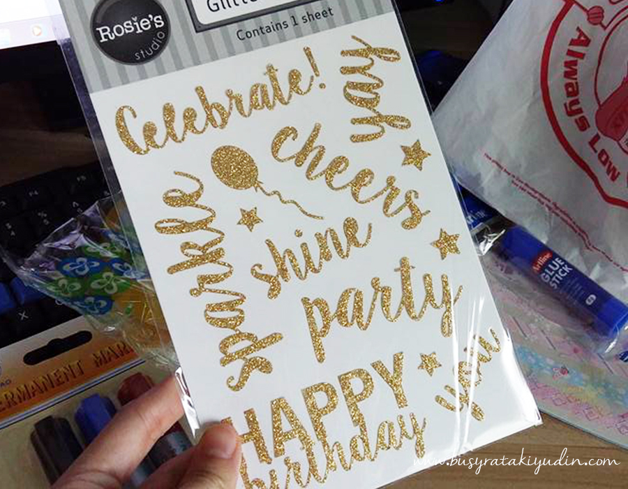 BELI STICKER GLITTER DI MR DIY MEMANG MURAH