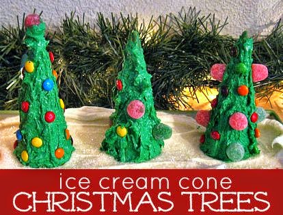 Helping Kids Grow Up: How To Make Ice Cream Cone Christmas Trees