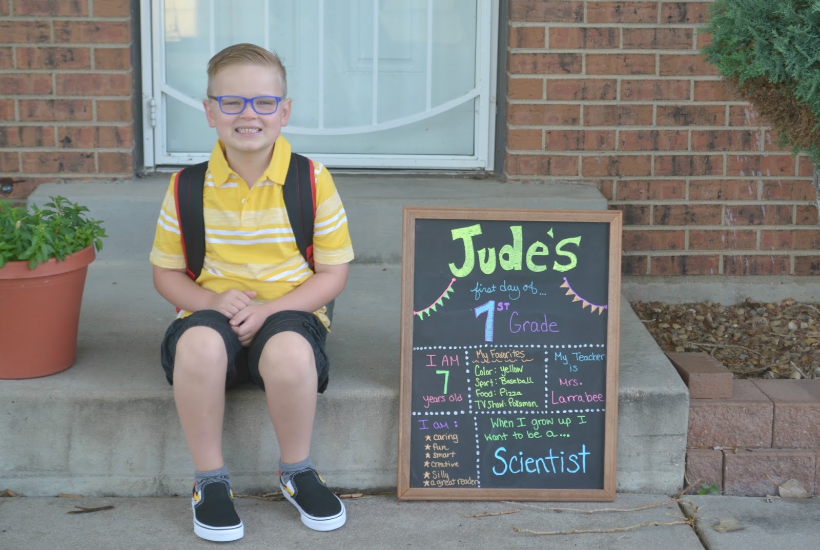Jude's 1st Day of FIRST Grade! - Building Our Story