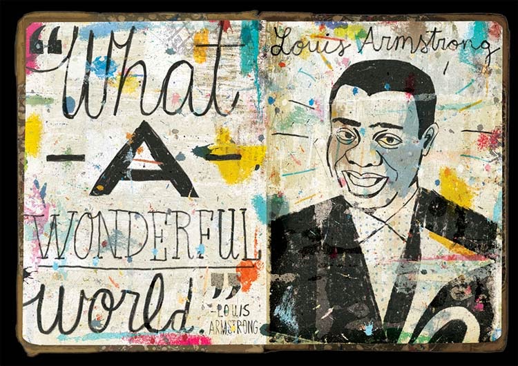 Jazz and draw: Louis Armstrong - What a wonderful world