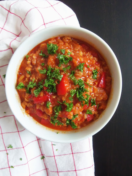 Simply Romanesco: Deconstructed Stuffed Pepper Stew