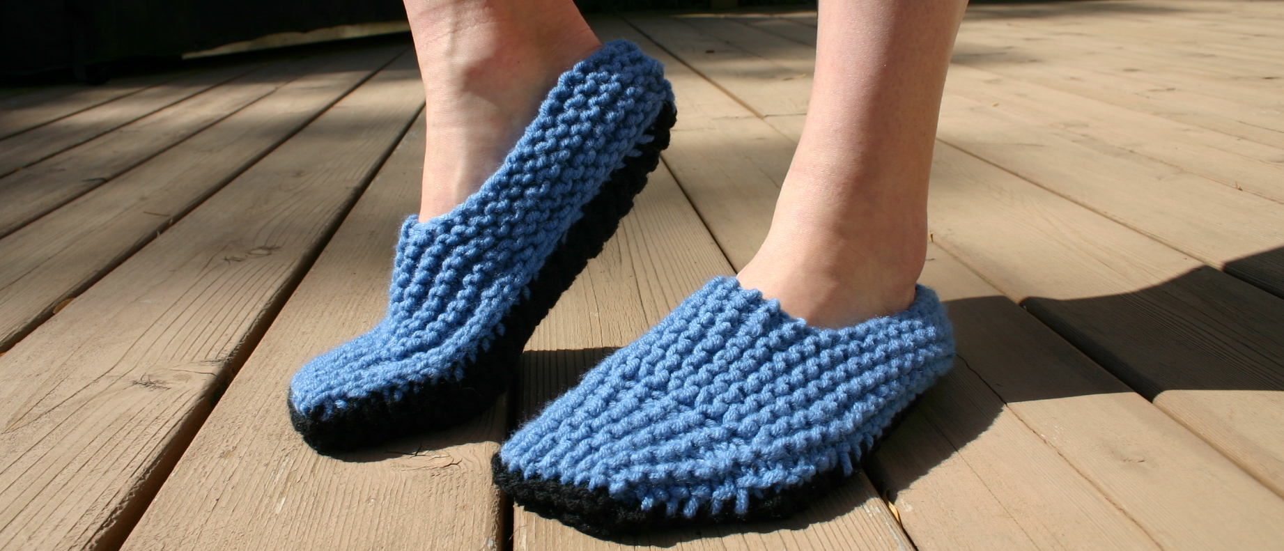 Easy Garter Slippers Knitting Pattern