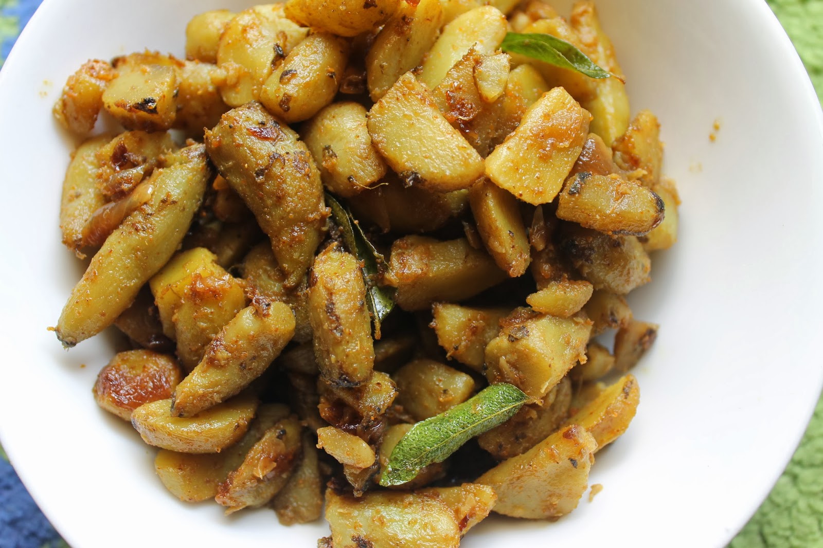 My Kitchen Treasure: Koorka Mezhukupuratti / Chinese Potato stir fry
