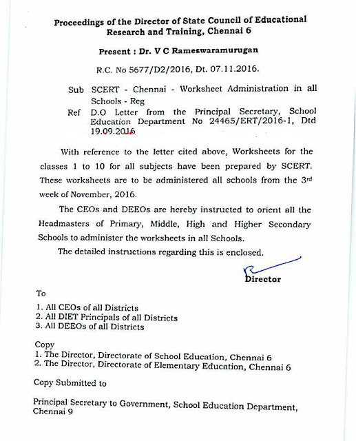 SCERT - CCE Worksheet Administration in All Schools Reg-Schedule Time ...