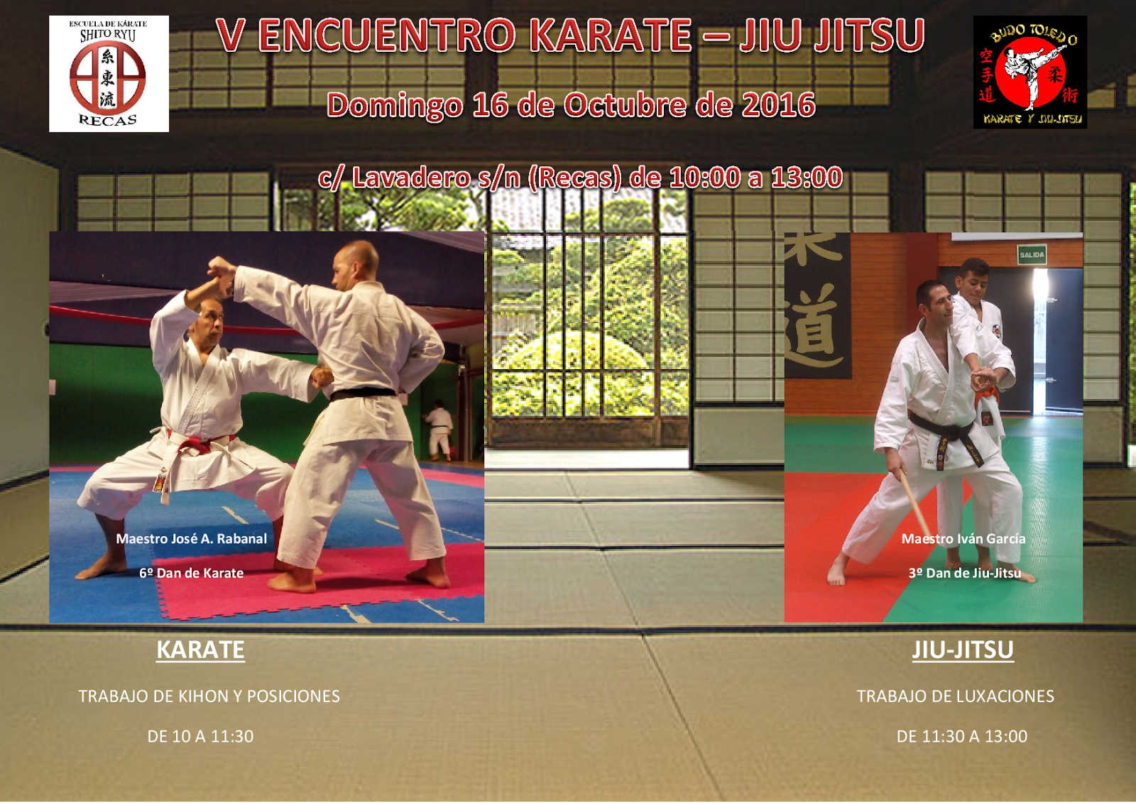 空手道 BUDO TOLEDO 柔術: V ENCUENTRO KARATE - JIU JITSU