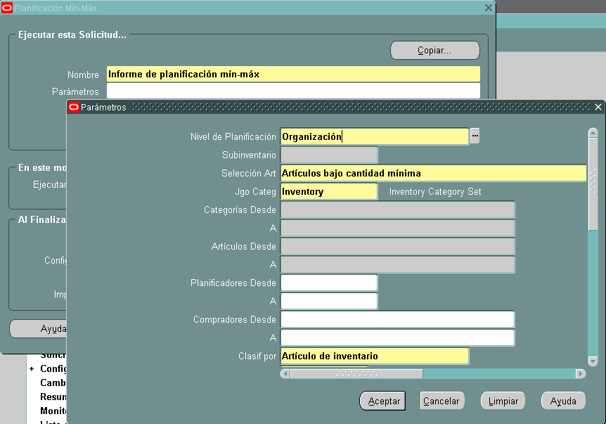 Compartiendo Tips de Oracle: Planificación de Minimos y Maximos