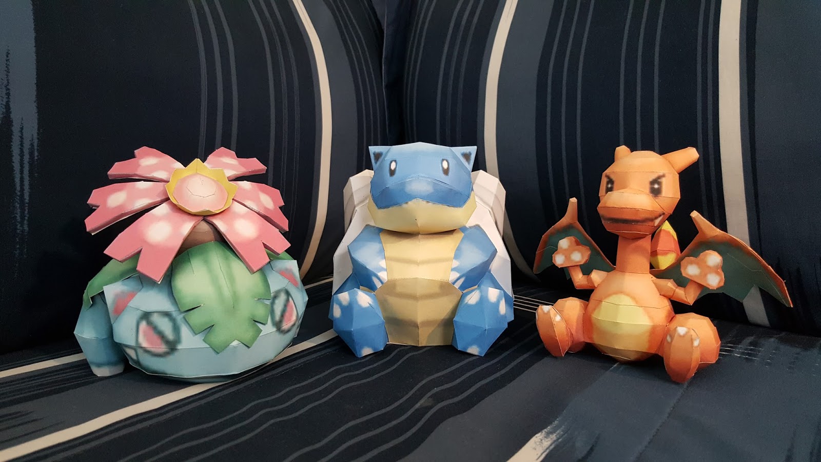 Pokemon : Venusaur, Charizard and Blastoise Pokedoll Papercraft Set ...