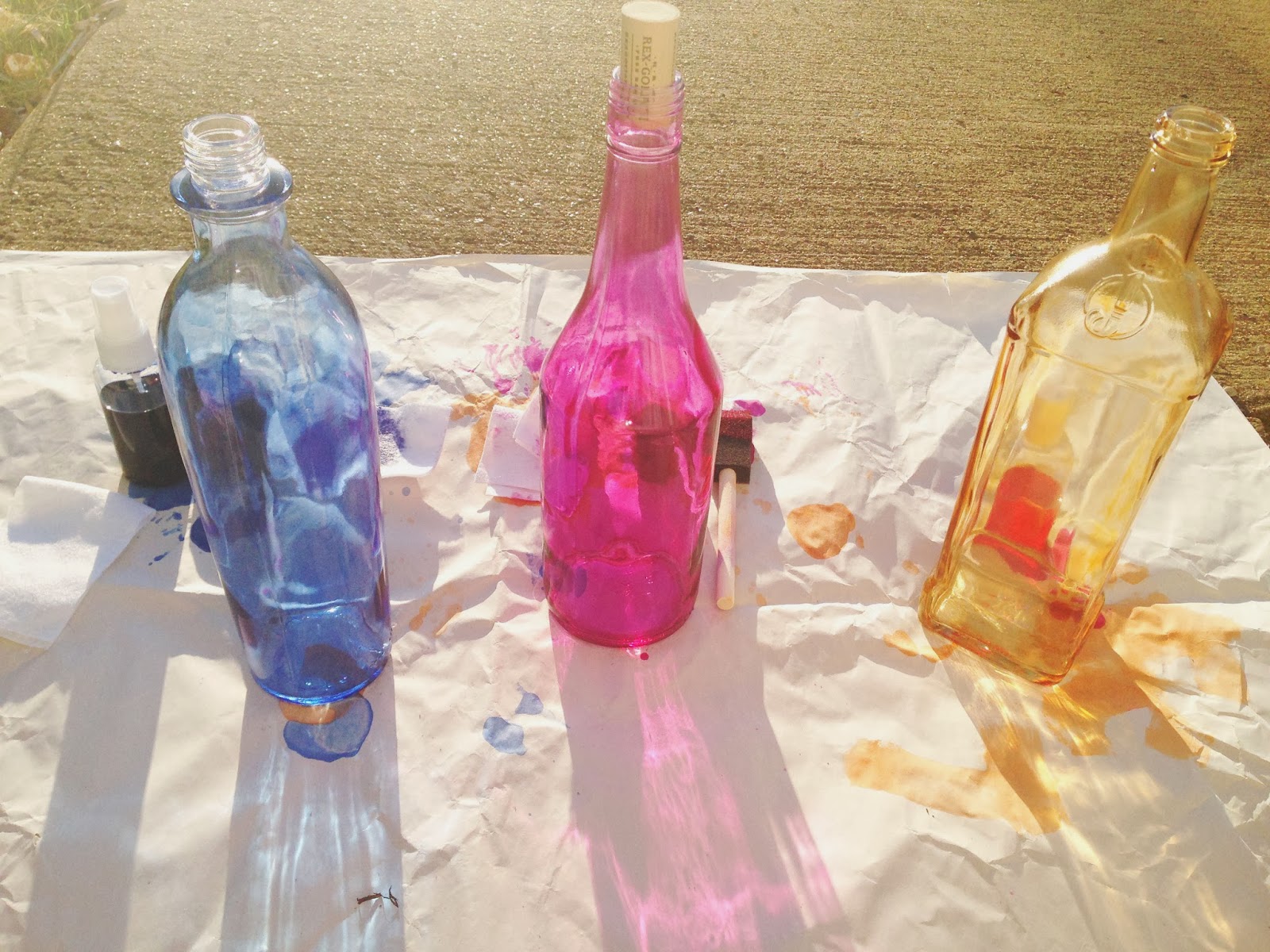 Graceful Imperfections: DIY STAINED GLASS BOTTLES