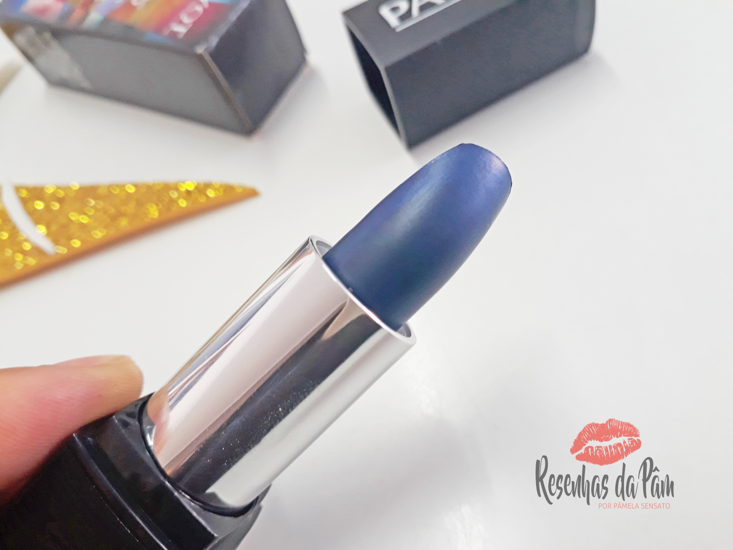 Payot Batom Azul Matte Royal Kirki - Pâmela Sensato | Resenhas & Afins
