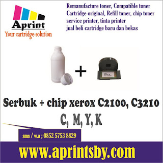 Serbuk toner + chip xerox C2100 C3210 cartridge printer color laserjet ...