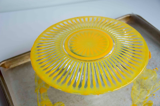 Aesthetic Nest: Craft: Colored Glass Cake Stand (Tutorial)