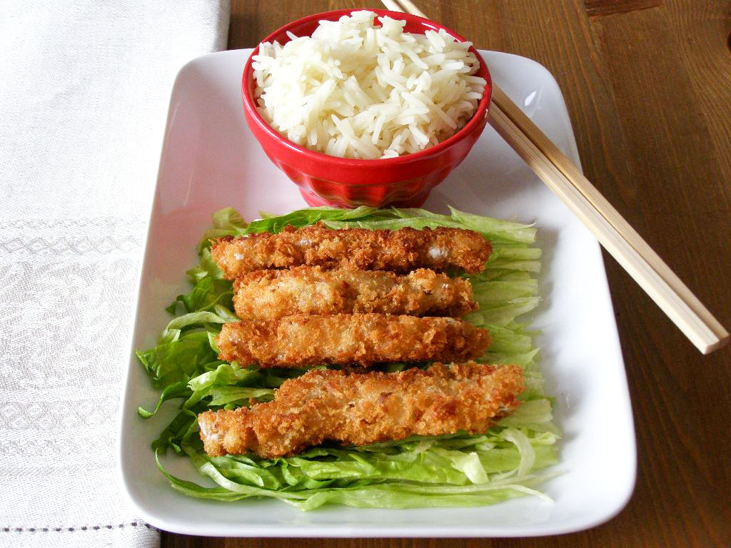 maple•spice: Crispy Fried Almond 'Chicken' with Gravy (Soo Guy)