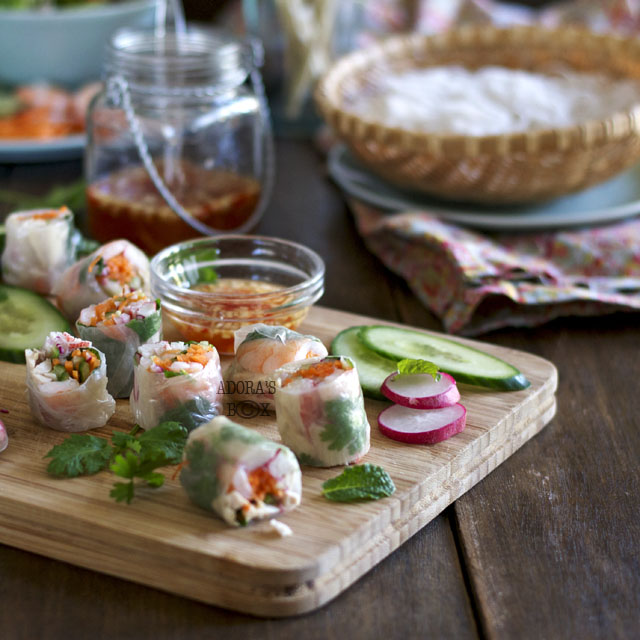 Adora's Box: FRESH RICE PAPER SPRING ROLLS