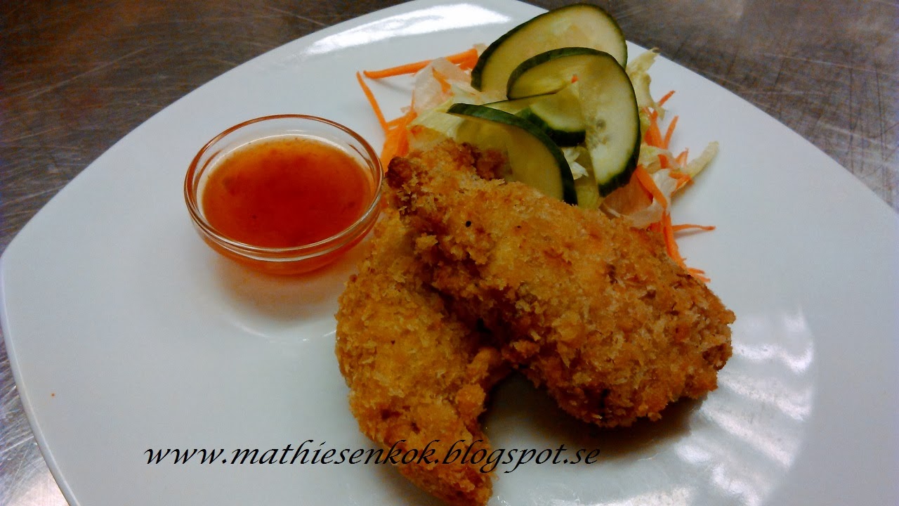 Mathiesens kök: Panko friterad kyckling med krämig rödcurrysås