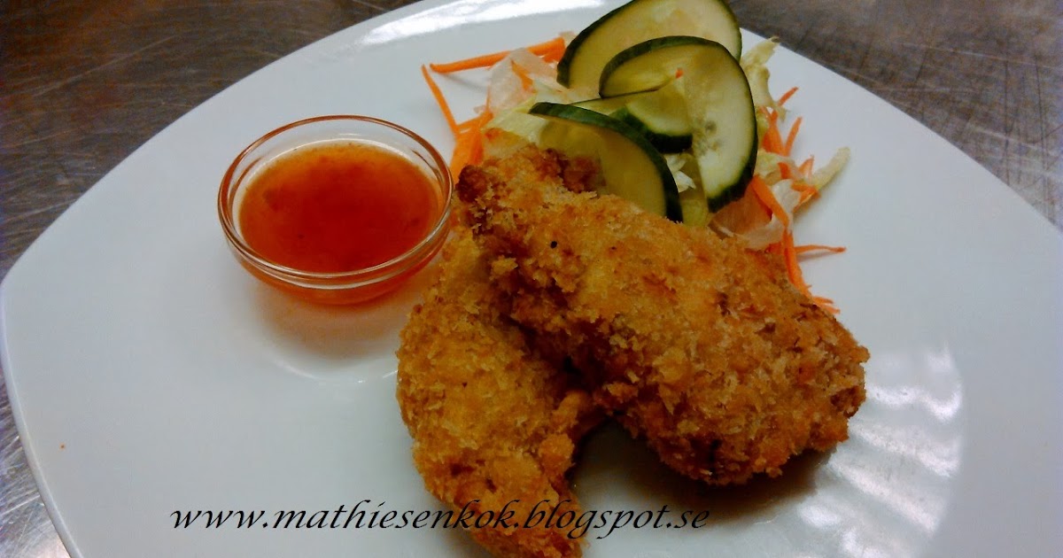 Mathiesens kök: Panko friterad kyckling med krämig rödcurrysås