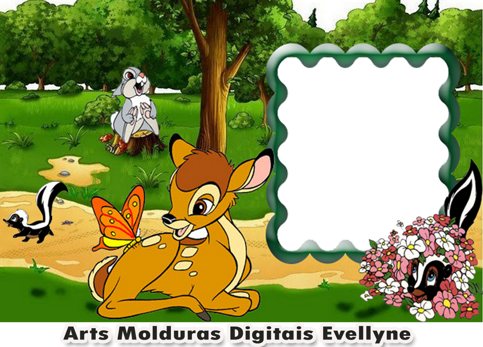 Arts Molduras Digitais Evellyne: Bambi
