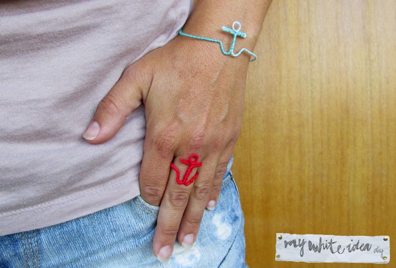 ANCHOR BRACELET & RING DIY | MY WHITE IDEA DIY
