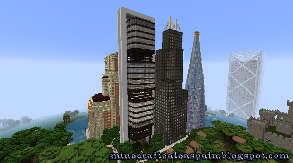 Réplica Minecraft de la Torre Caja Madrid, Madrid (España)