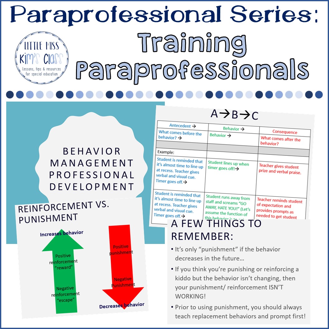 Little Miss Kim's Class: Paraprofessional Series: Training ...