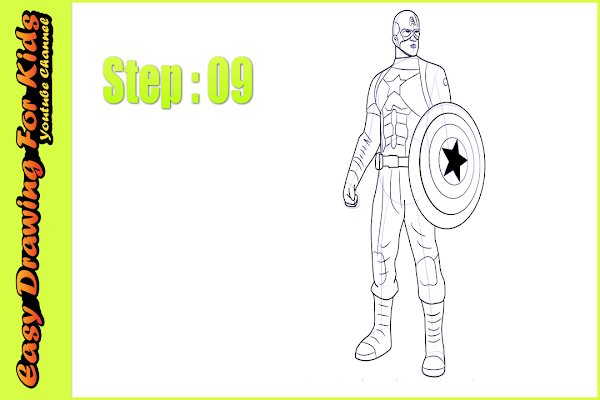 How to Draw Captain America Easy | Drawing Course for Beginners