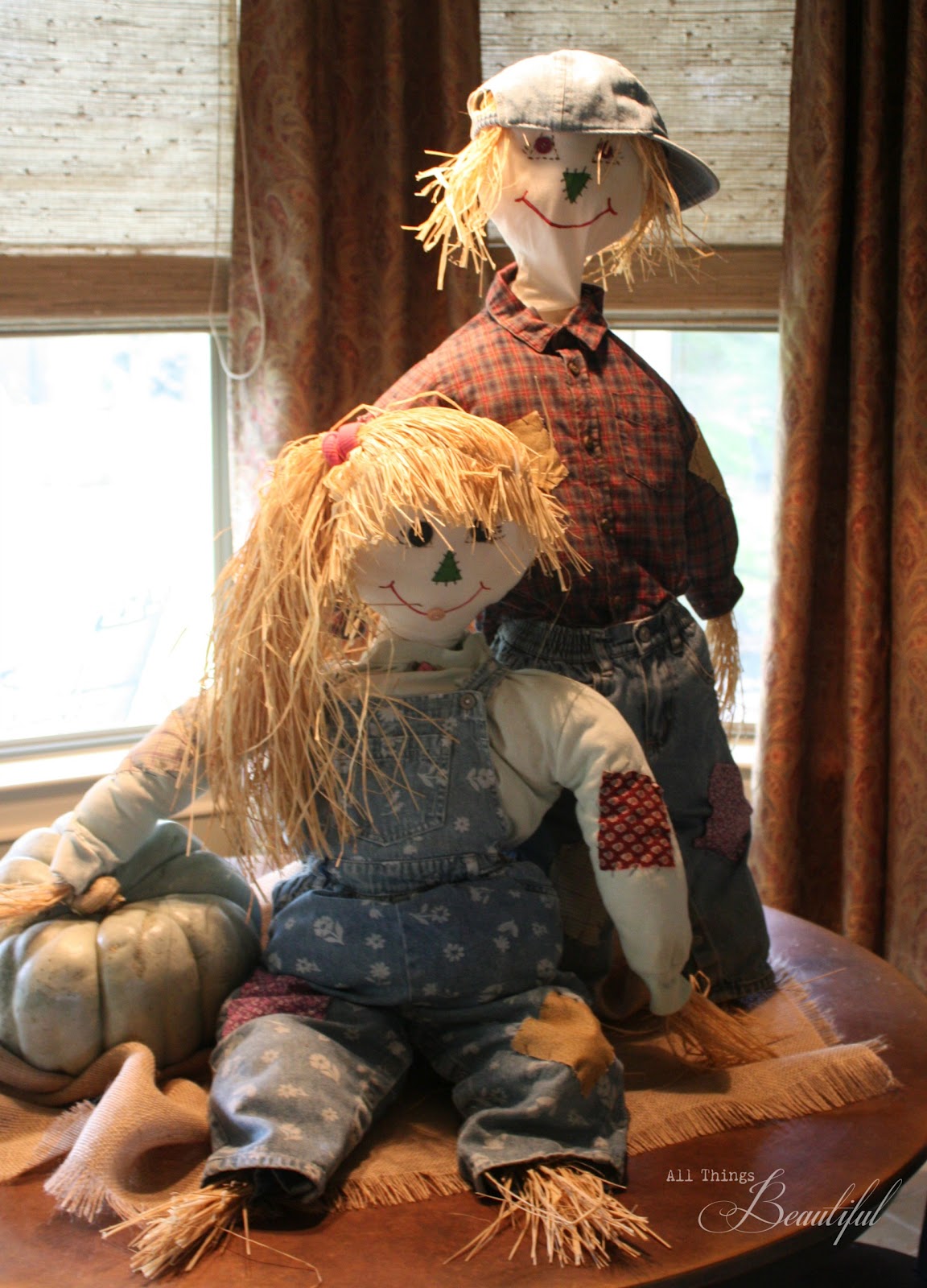 All Things Beautiful: Tabletop {Keepsake} Scarecrows DIY
