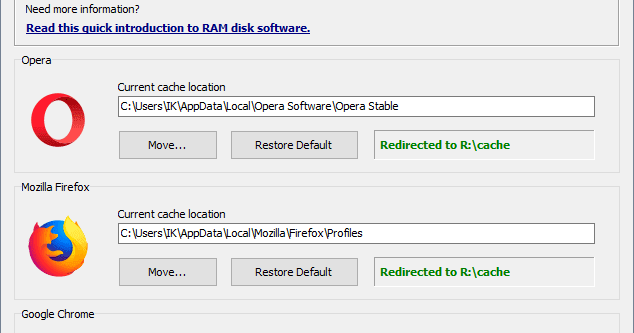 簡單增加參數將 Chrome 的 Cache 轉移到 RamDisk