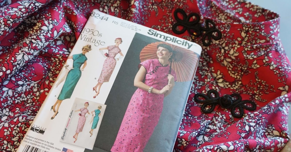 Aux Belles Choses: Chinese Tea Party Dress - Simplicity 8244