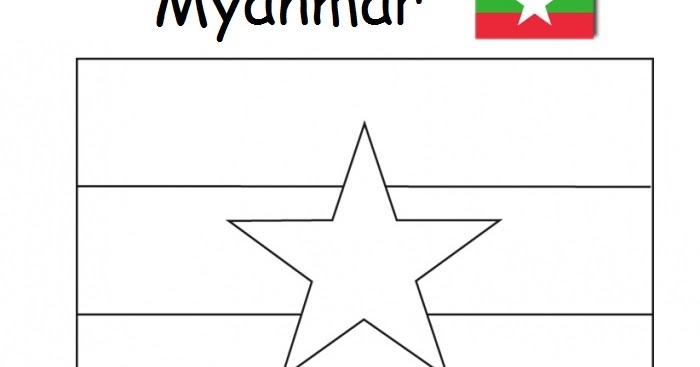 Geography Blog: Flag of Myanmar coloring page