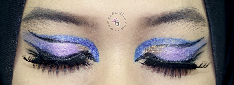 FOTD - Midnight Blue Makeup - GADZOTICA Blog