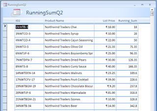 Running Sum in MS-Access Query ~ LEARN MS-ACCESS TIPS AND TRICKS