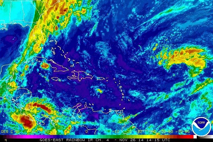 Roatan Weather: Mostly Cloudy with Heavy Intermittent Rain through Friday