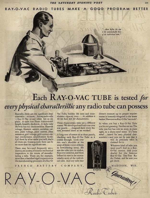 Vic's Tech Blog: Vintage Ray-O-Vac Tube Ad