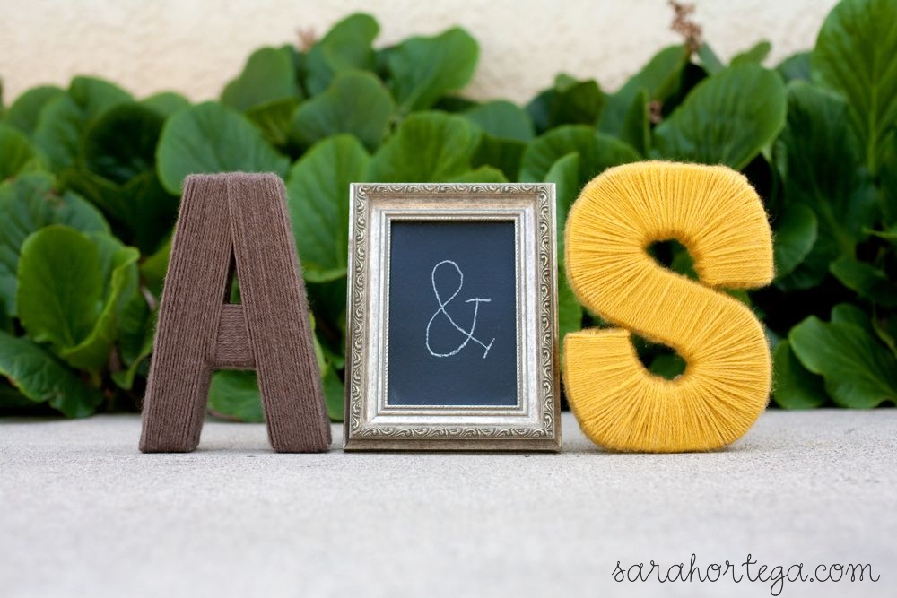 diy {yarn wrapped letters}