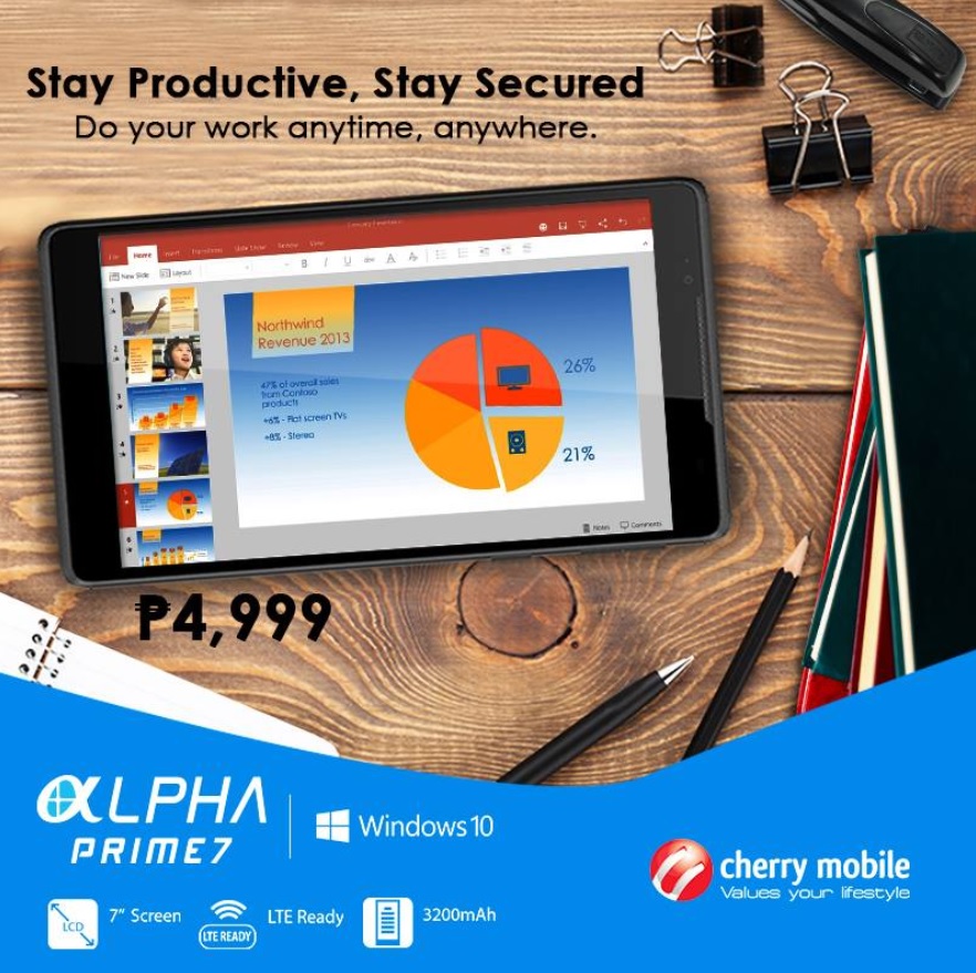 Cherry Mobile Alpha Prime 7 Announced, LTE Windows 10 Tablet for Php4 ...