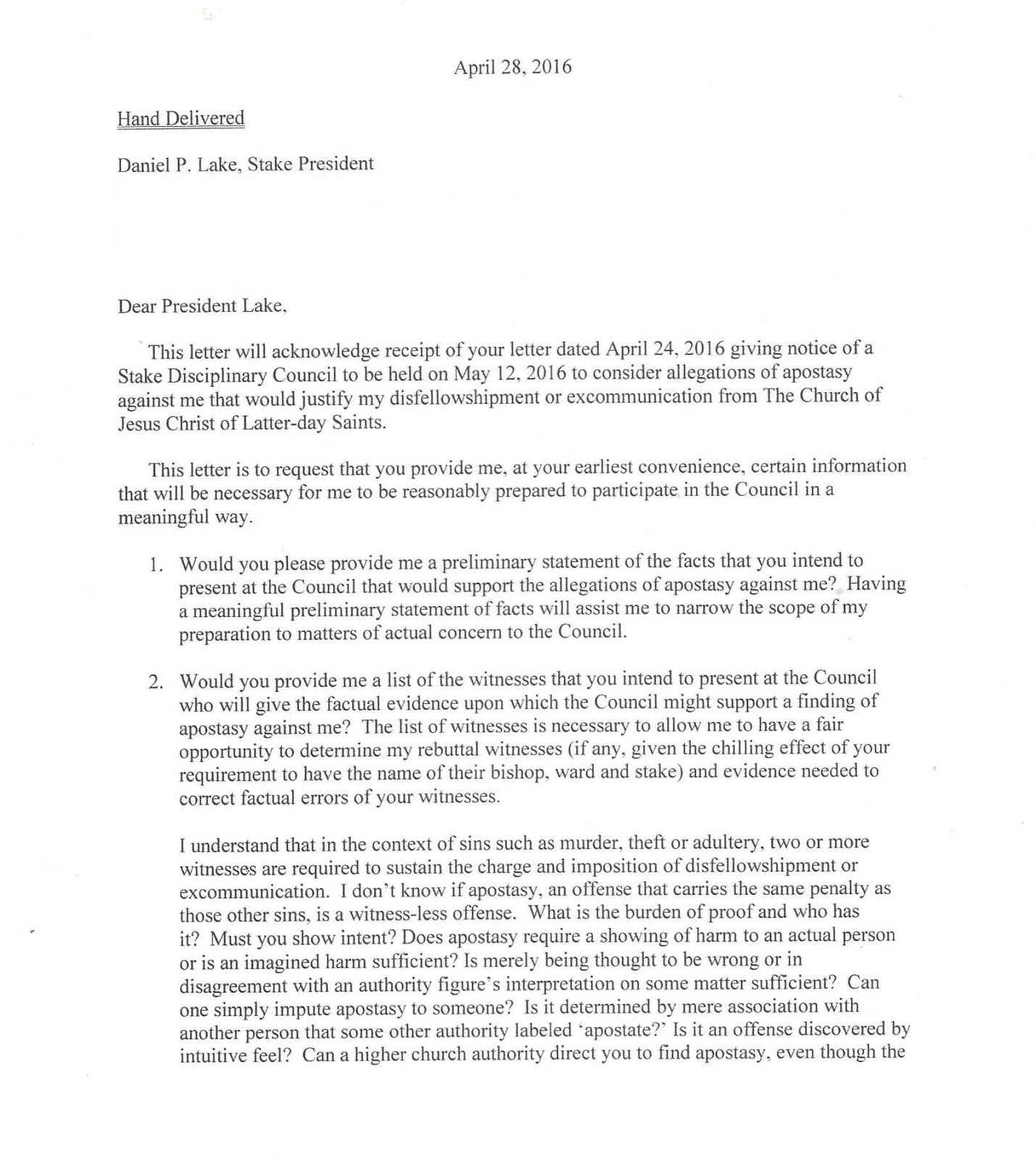 A Little Peace in Paradise: Excommunication of Louis Steiner Naegle