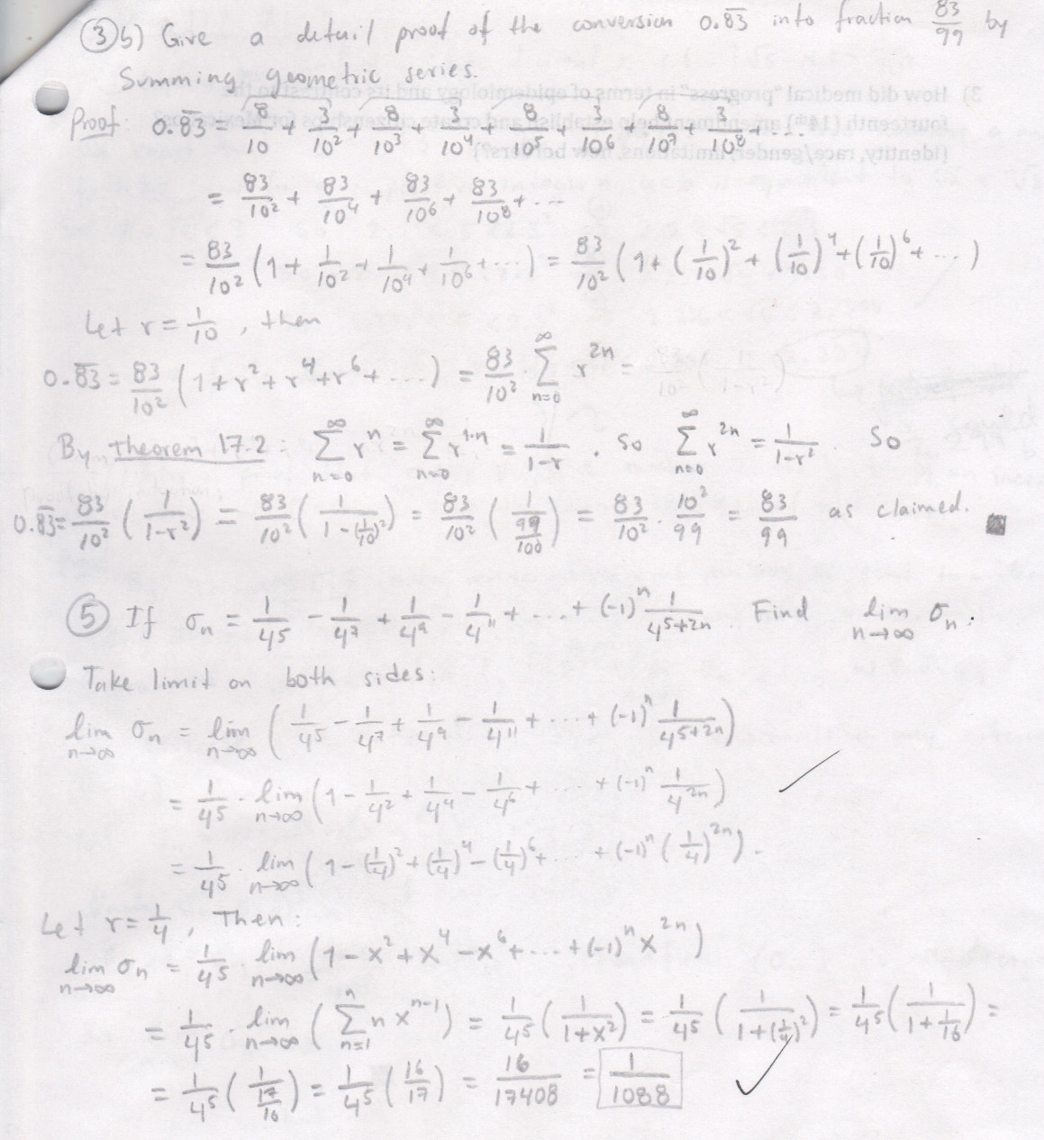 My old math homework from UC Berkeley