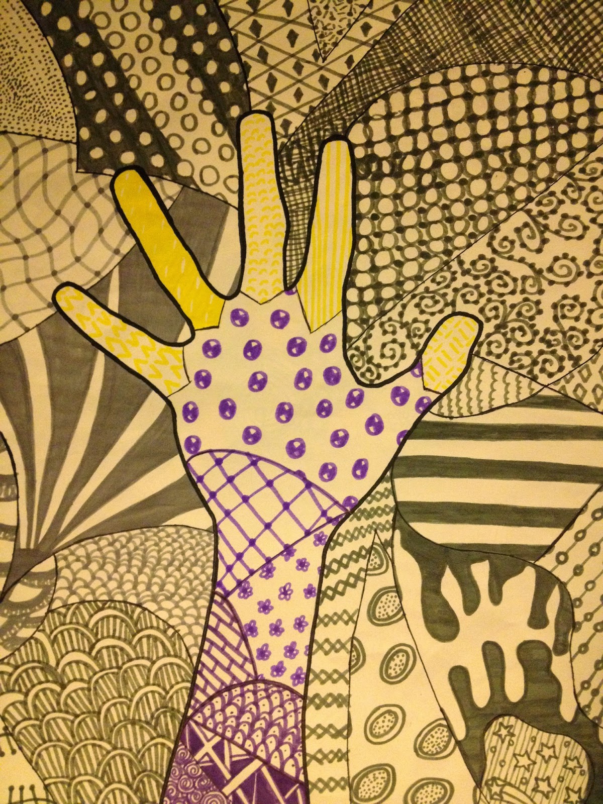 Art at Overton: More Zentangle Hands