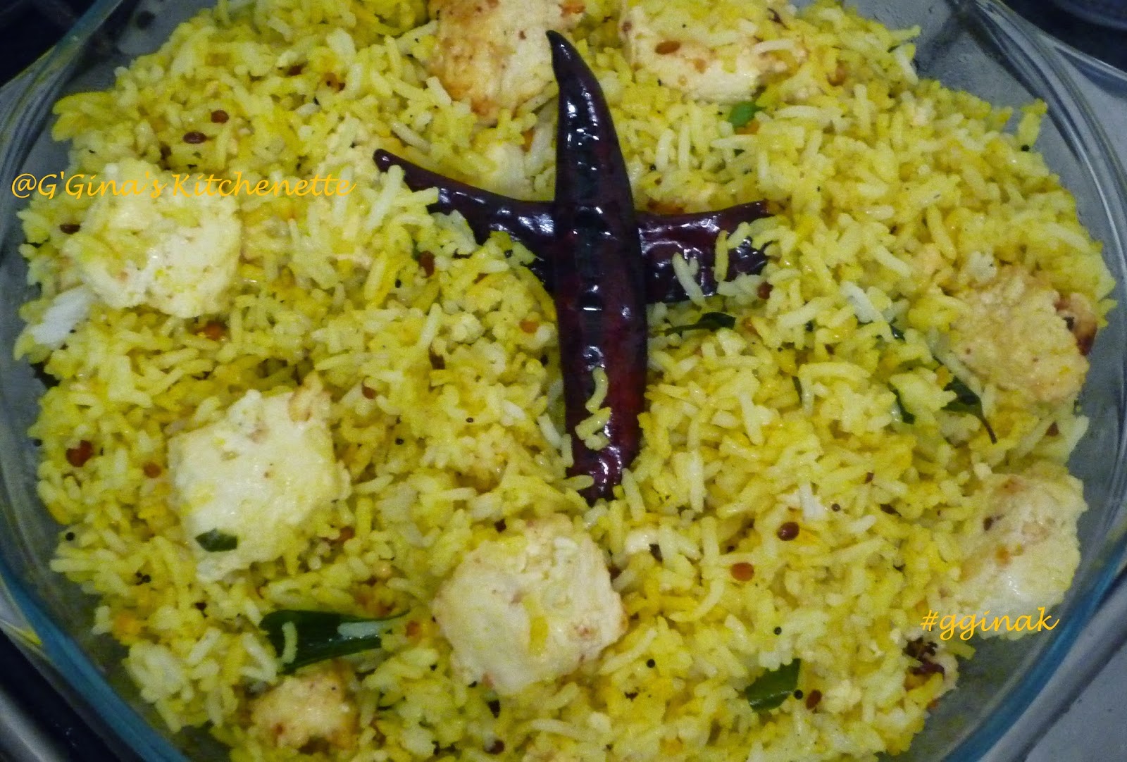 G'Gina's Kitchenette: Lemon Rice with Paneer