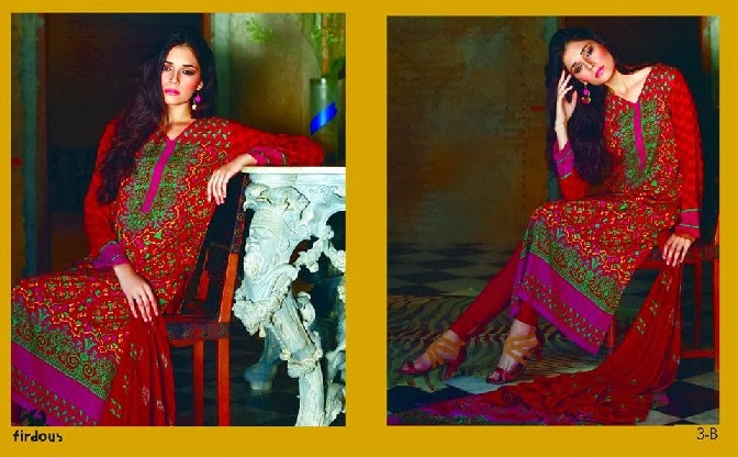 Firdous Digital Viscose Collection 2014-2015 | Firdous Linen Collection ...