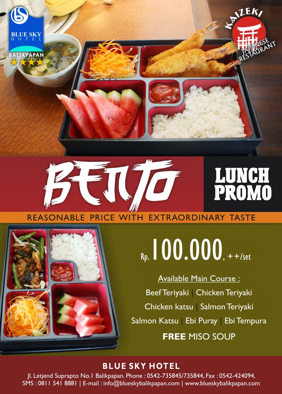 Blue Sky Hotel: Bento, Sajian Nikmat yang Menambah Kuliner Jepang di ...