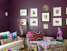 Jeito de Casa - Blog de Decoração e Arquitetura: Decoração com parede roxa!