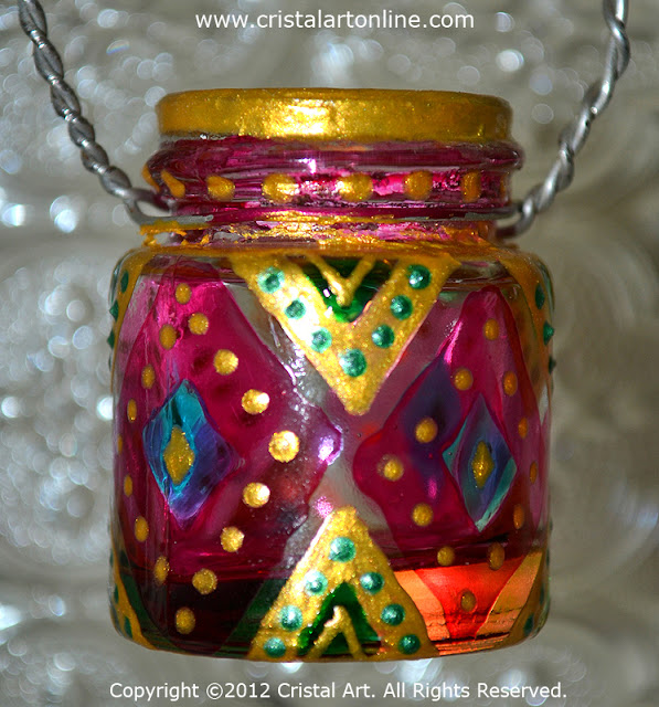 Cristal Art Blog: Colorful Decoration of a Poster Color Bottle