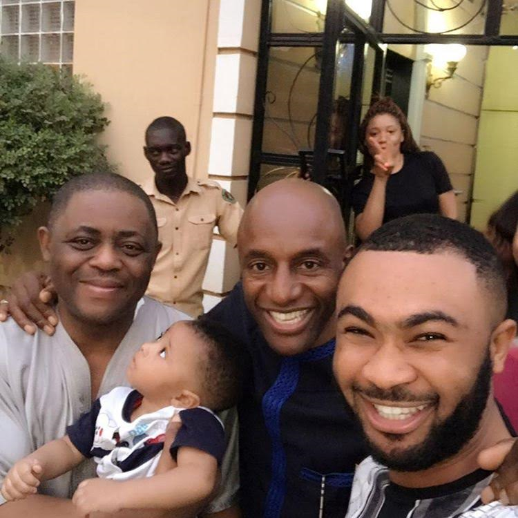 John Fashanu & wife Rachel Bakam, pay a visit to Femi Fani-Kayode's home