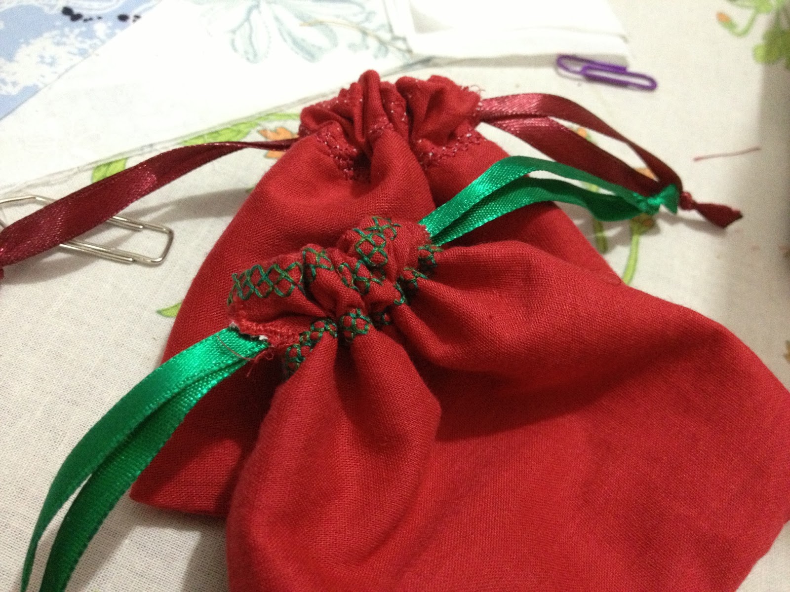 Sunshine and some clouds: DIY Draw-string pouches