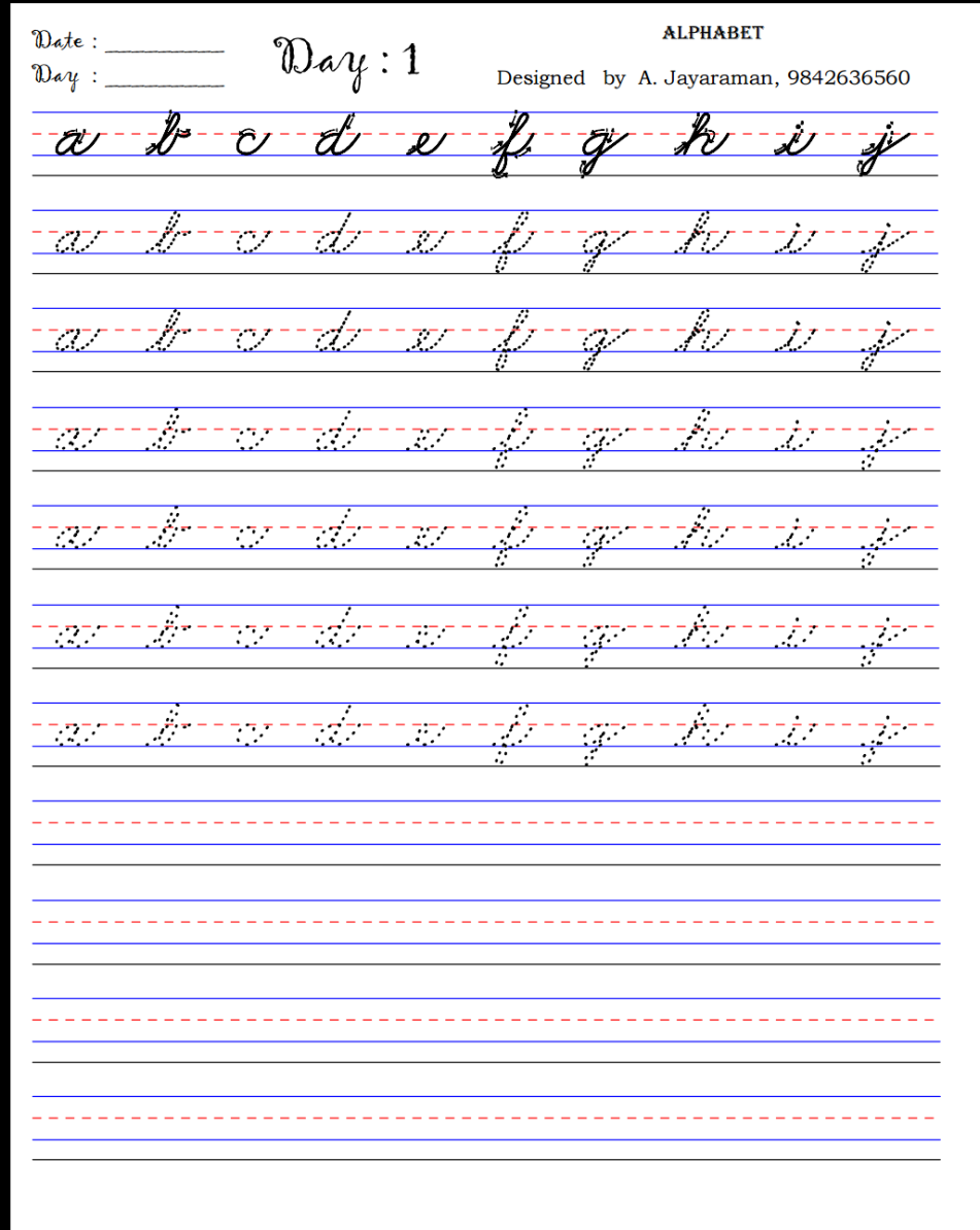 FOUR LINED HANDWRITING PRACTICE BOOK FOR PRIMARY AND UPPER PRIMARY ...