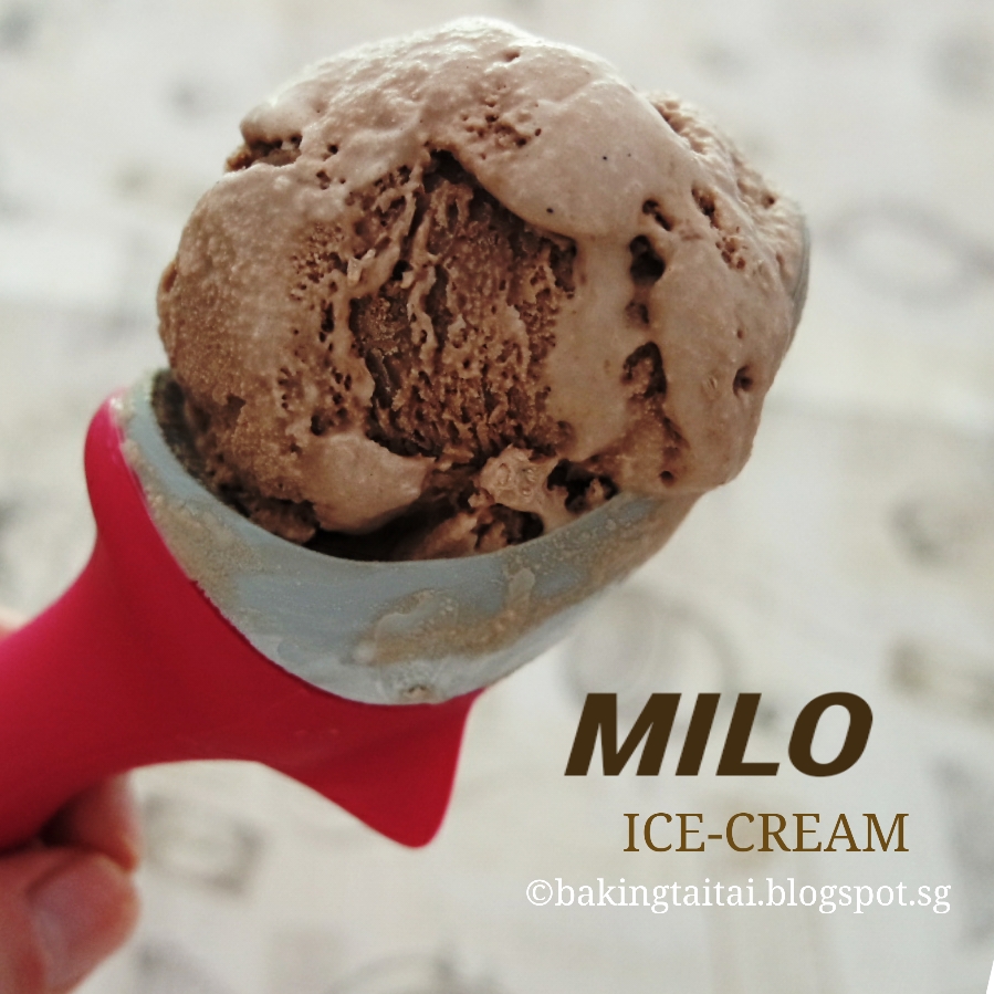 Baking Taitai 烘焙太太: Milo Ice-Cream (eggless version) 美禄巧克力冰淇淋- 无蛋版（中英加图 ...